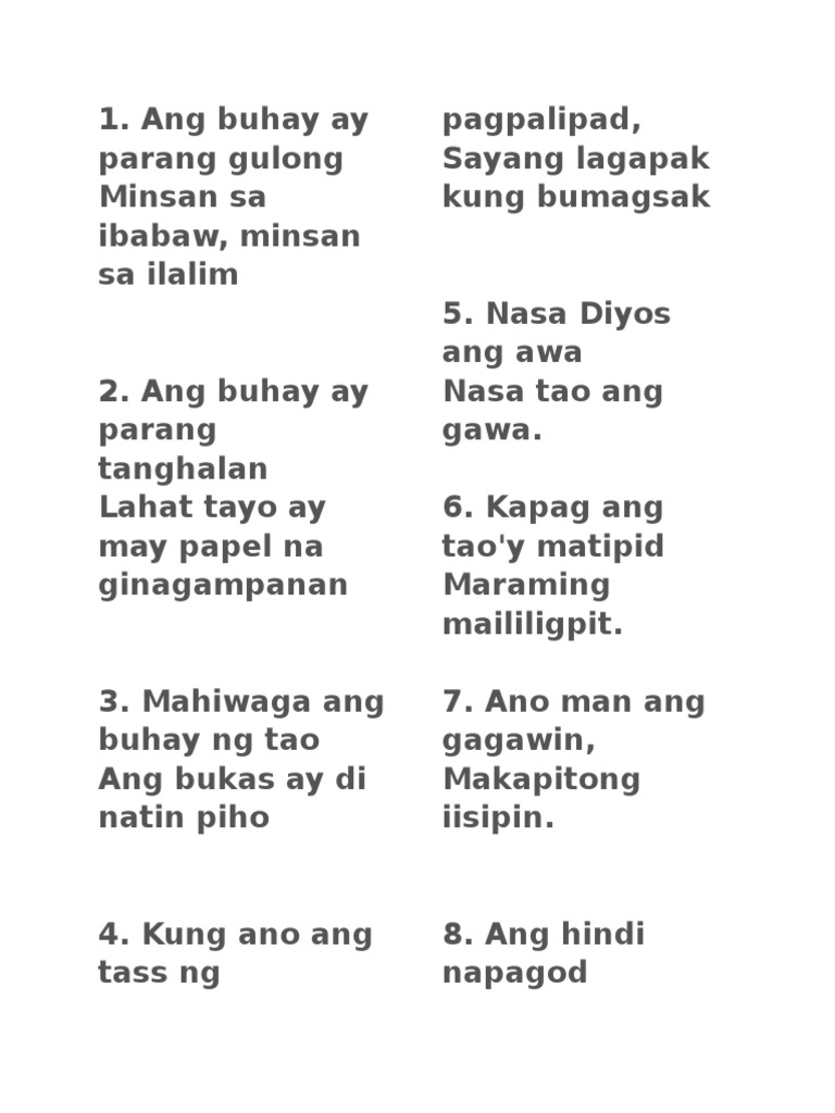 Kasabihan Compilation | PDF