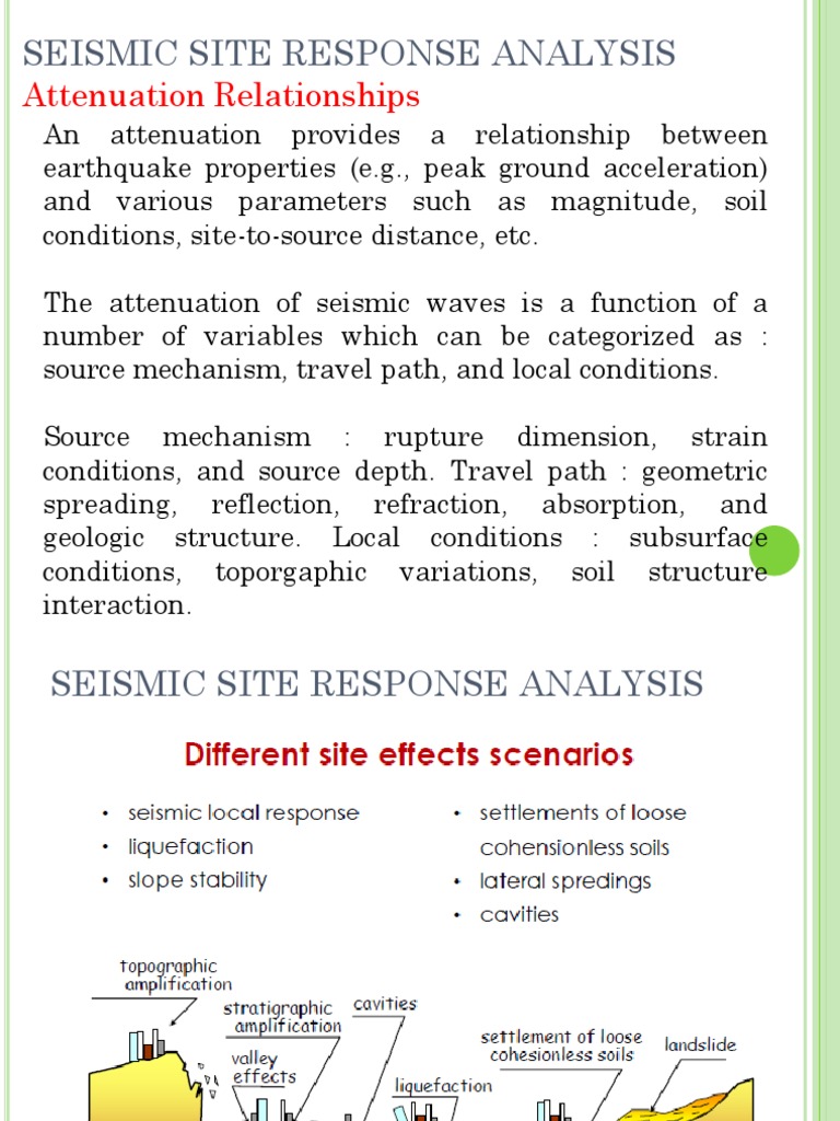 Seismic Site Response Analysis Overview | PDF | Technology & Engineering