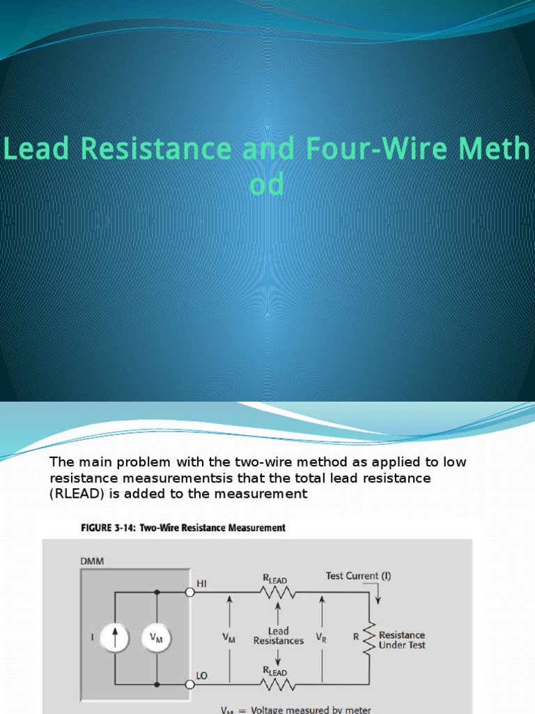 Lead Resistance and Four-Wire Method | PDF