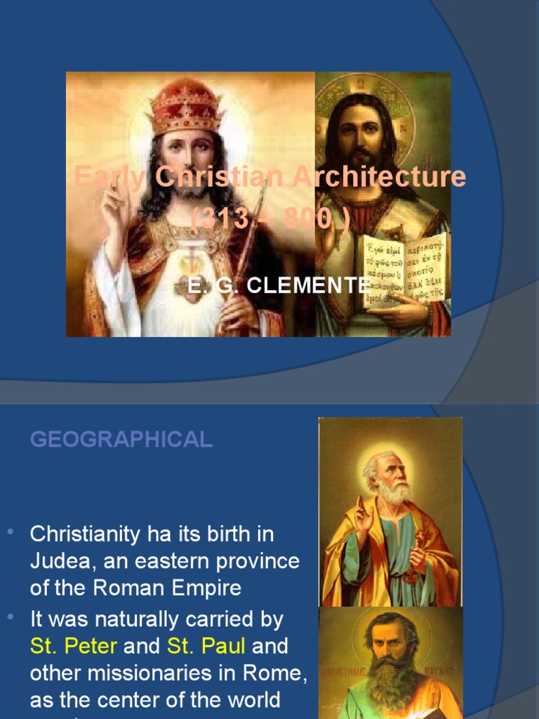 Early Christian Architecture | PDF | Mosaic | Pulpit