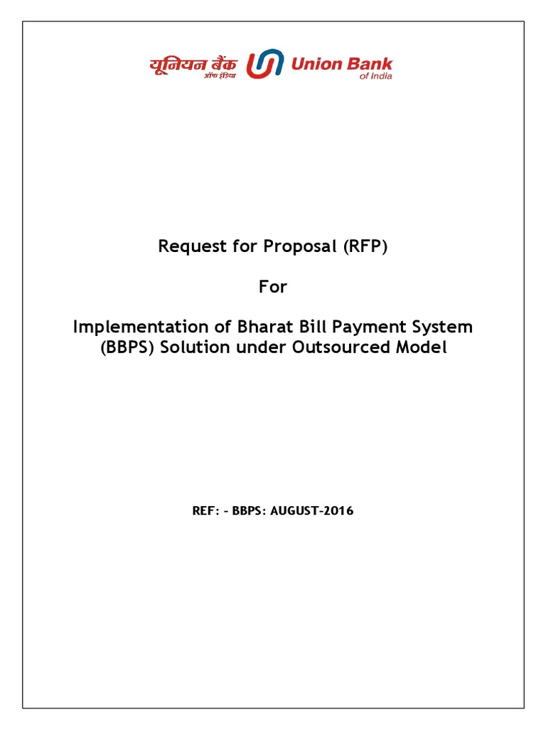 Ubi Bbps RFP | PDF | Request For Proposal | Service Level Agreement
