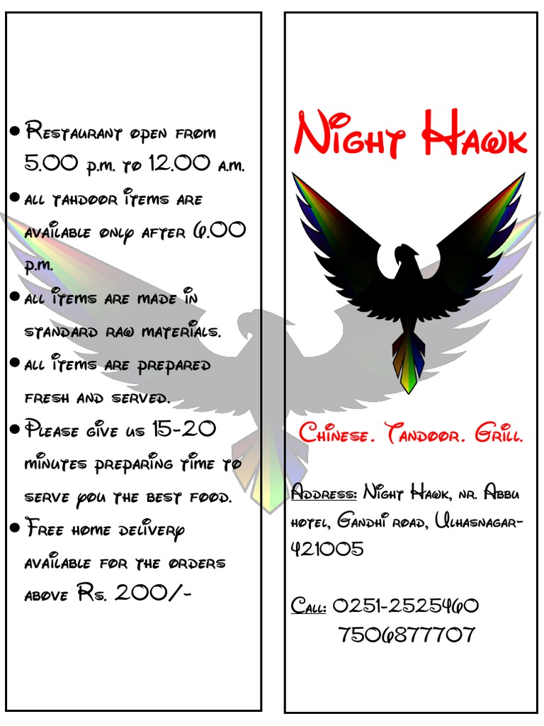 New-Night Hawk - Grill-2 (A4 Size) | PDF