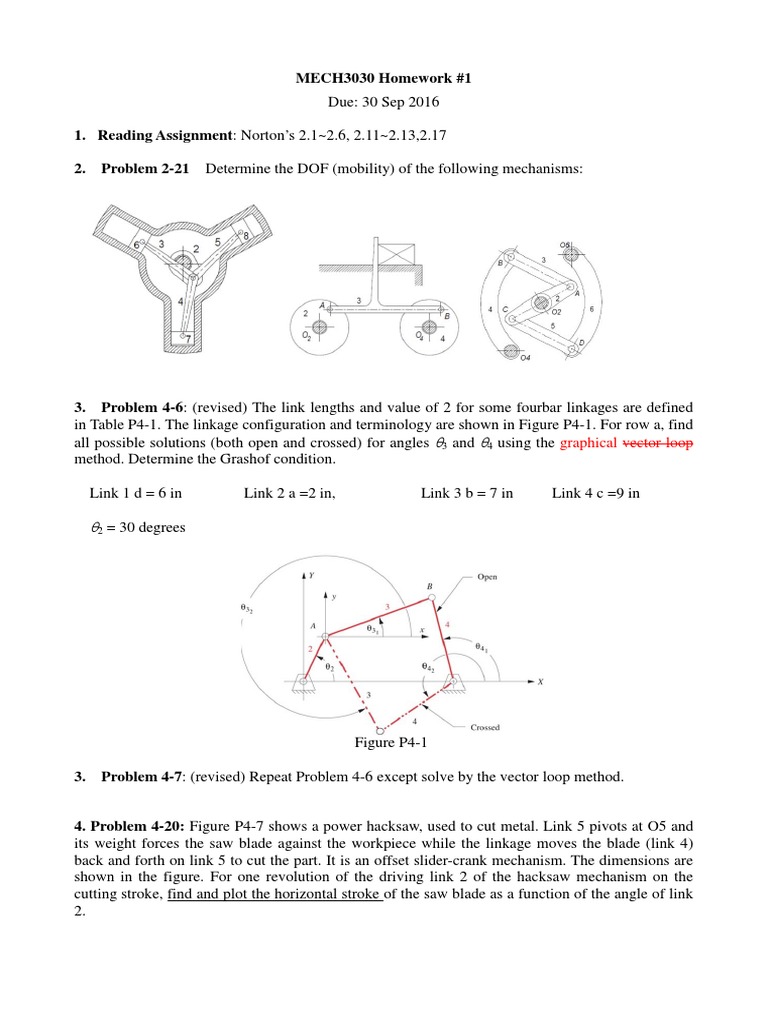 Determining Degrees of Freedom and Solving Mechanism Problems Involving ...