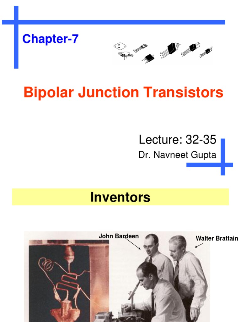 Chapter-7: Bipolar Junction Transistors | PDF | Bipolar Junction Transistor | Semiconductors