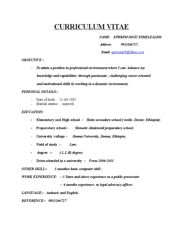 Curriculum Vitae: Address: 0913266727 Email | PDF