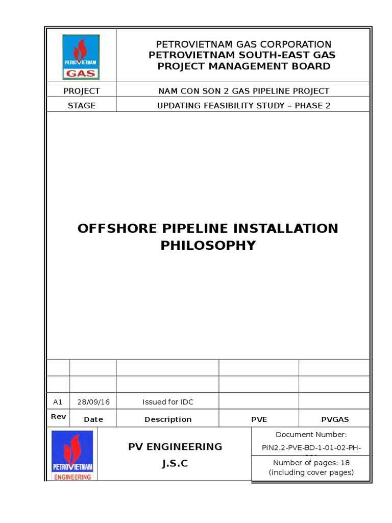Offshore Pipeline Installation Philosophy - Rev. A1 | PDF | Pipeline ...