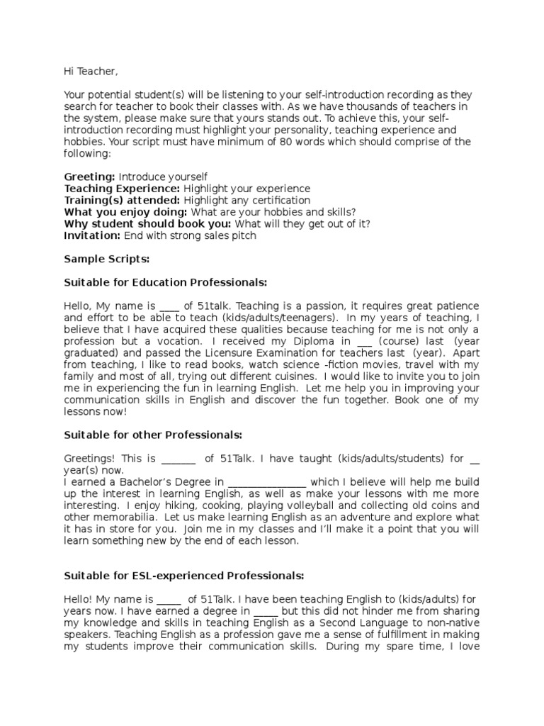 Updated Script Template | PDF | Teachers | Behavior Modification