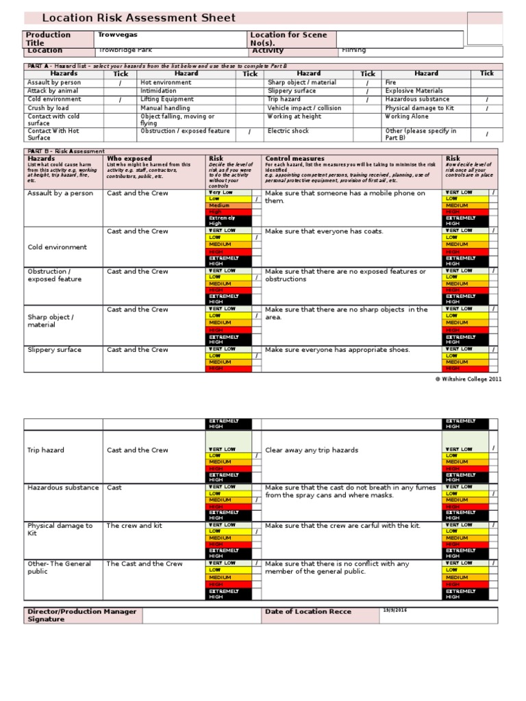 Park Risk | PDF | Hazards | Risk