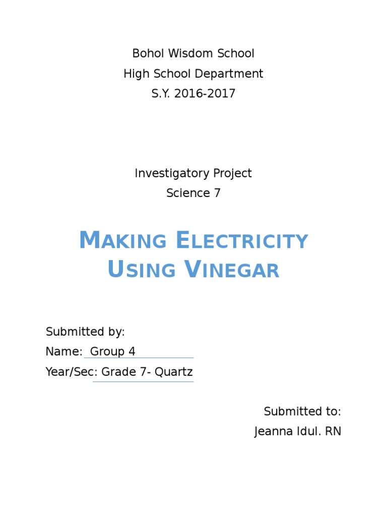 Science Investigatory Project | PDF