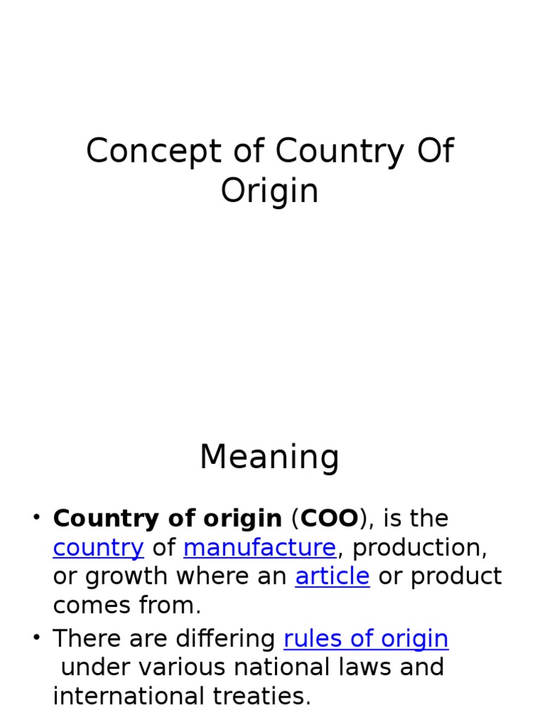 Country of Origin | PDF | Economies | Business