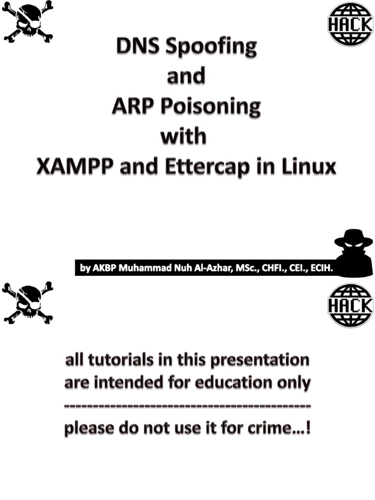 Steps DNS Spoofing ARP Poisoning | PDF | Domain Name System | Login