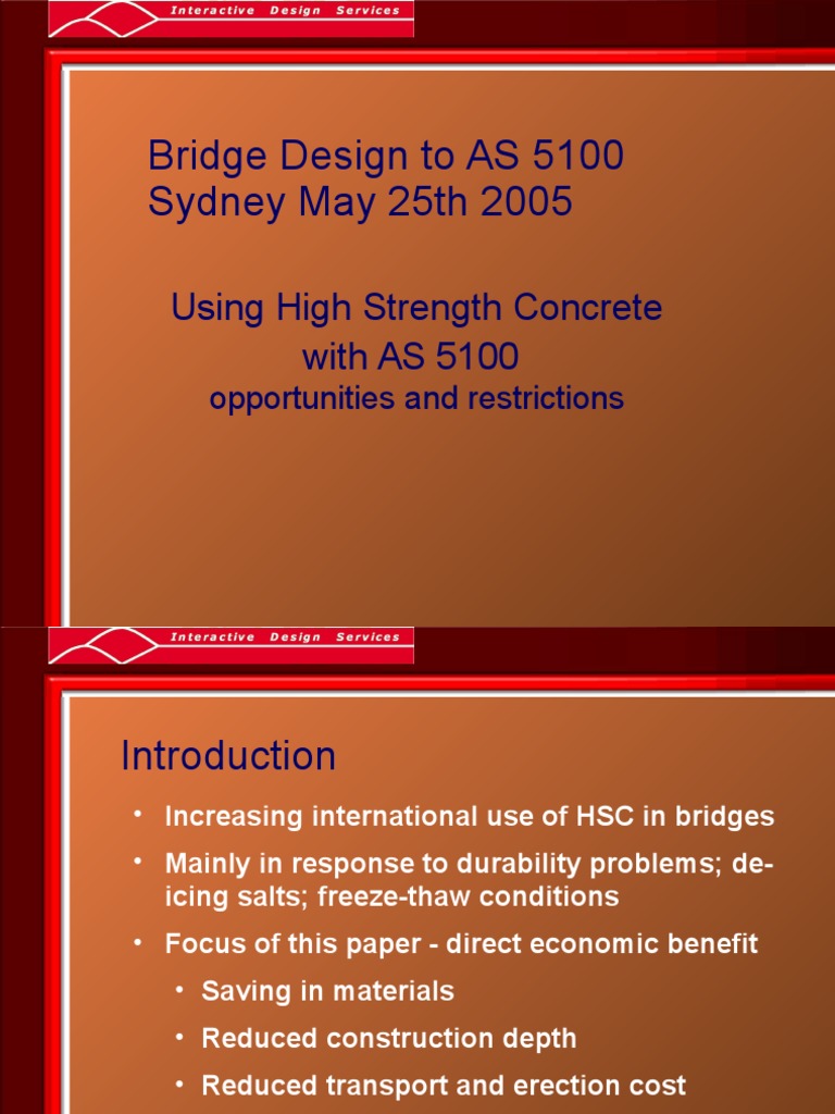 HSC in As5100 | PDF | Strength Of Materials | Concrete