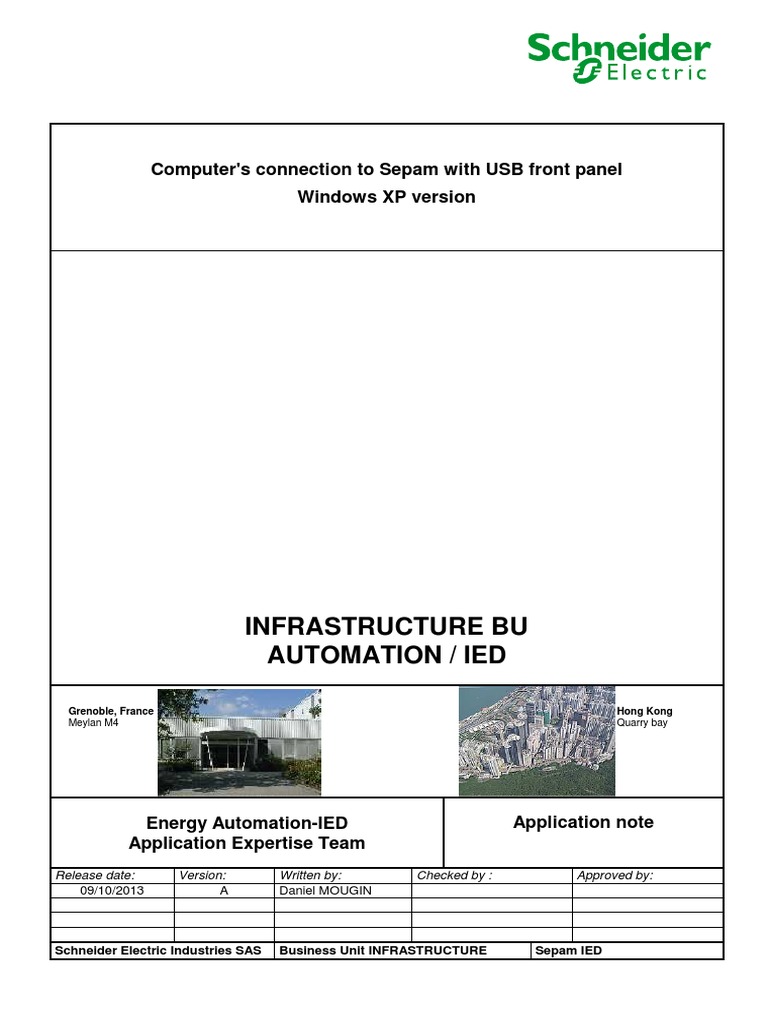 Computer Connection To Sepam With USB Front Panel - WinXP | PDF | Device Driver | Usb