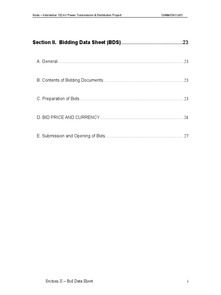 2 Section II-Bid Data Sheet Lot 3 | PDF | Exchange Rate | Iso 9000
