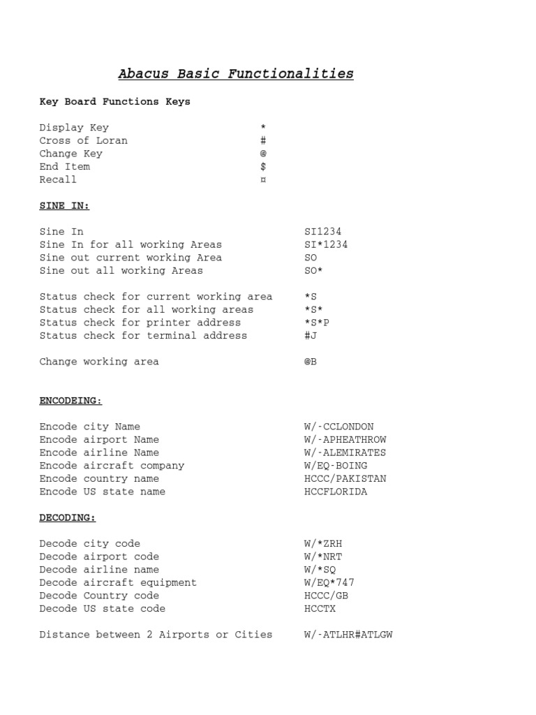 Abacus System Functionality Guide | PDF