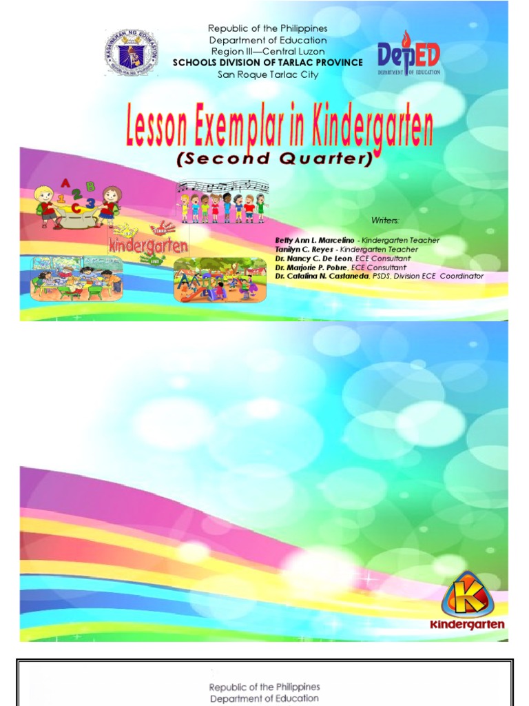Kinder Lesson Exemplar 2nd Quarter | PDF | Literacy | Natural Environment