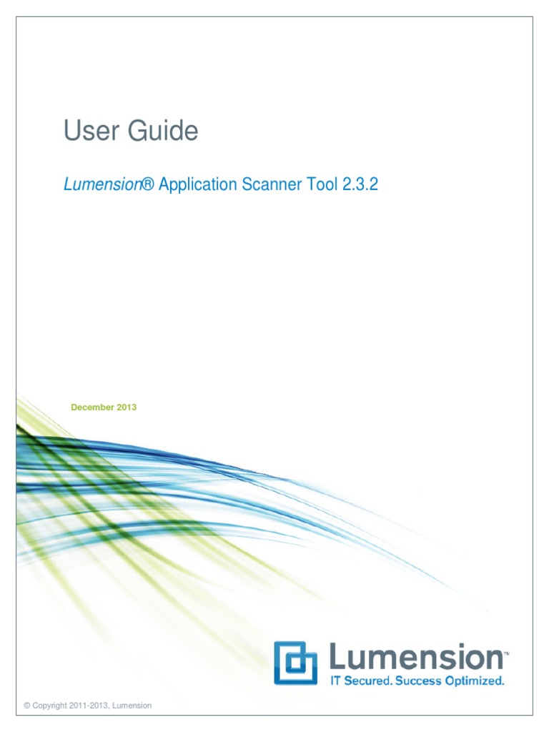User Guide Lumension Application Scanner 2-3-2 | PDF | Microsoft Windows | Command Line Interface