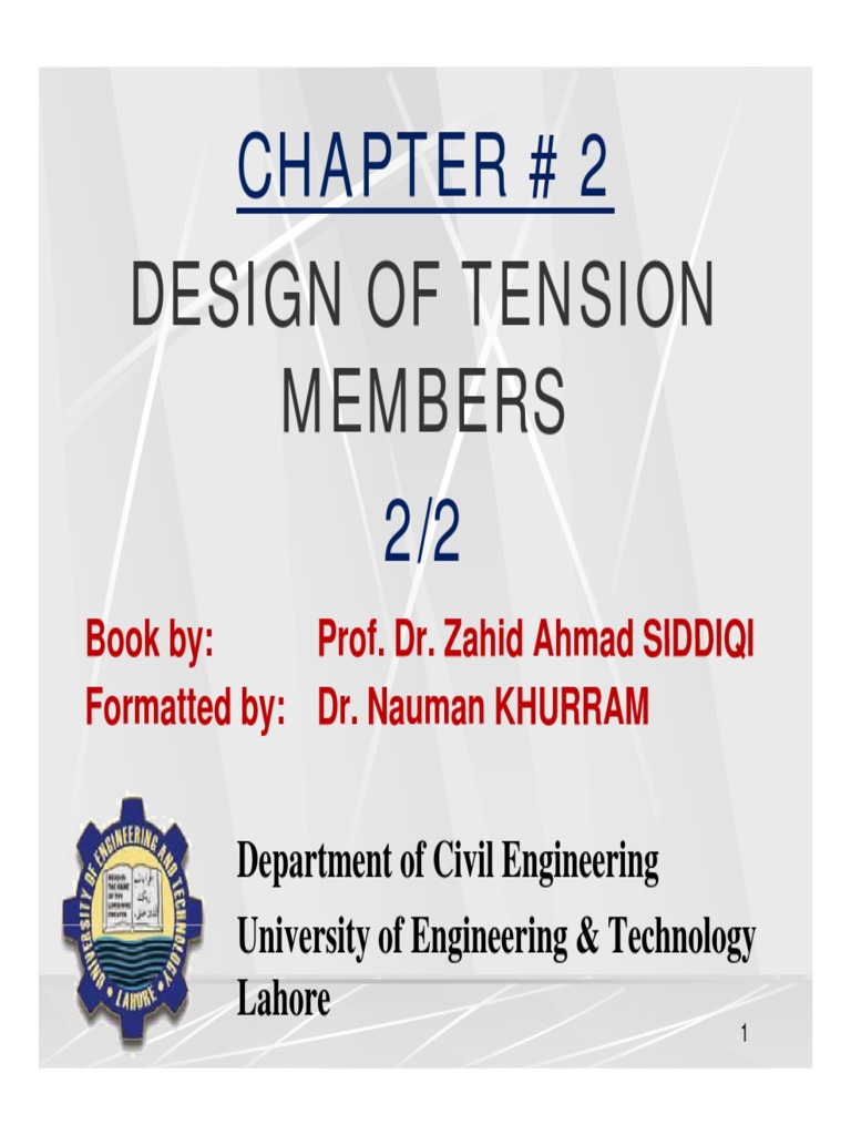 Design of Tension Members in Steel Structures | PDF | Truss | Applied ...