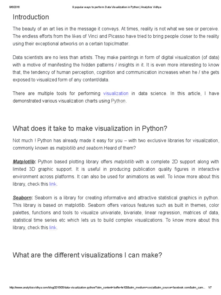 9 Popular Ways To Perform Data Visualization in Python - Analytics ...