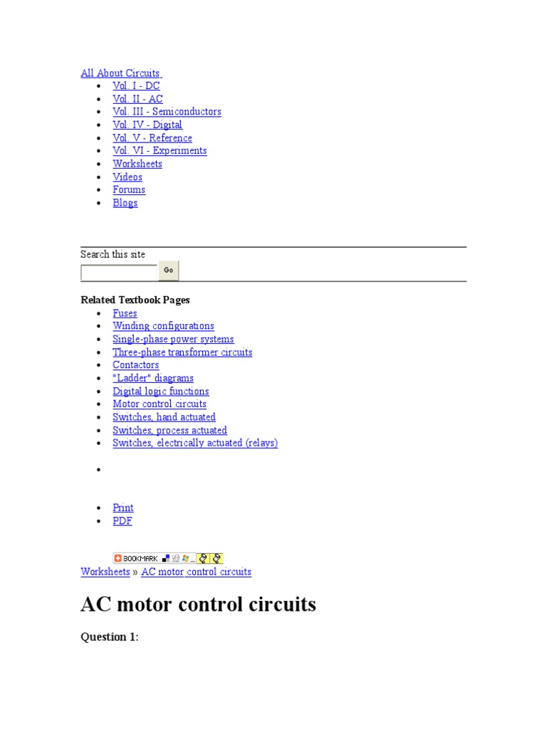 Motor Control | PDF | Relay | Switch