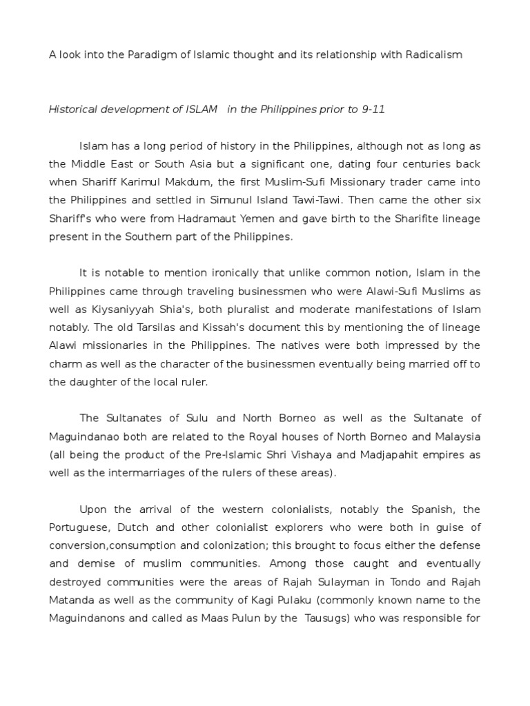 A Look Into The Paradigm of Islamic Thought and Its Relationship With ...