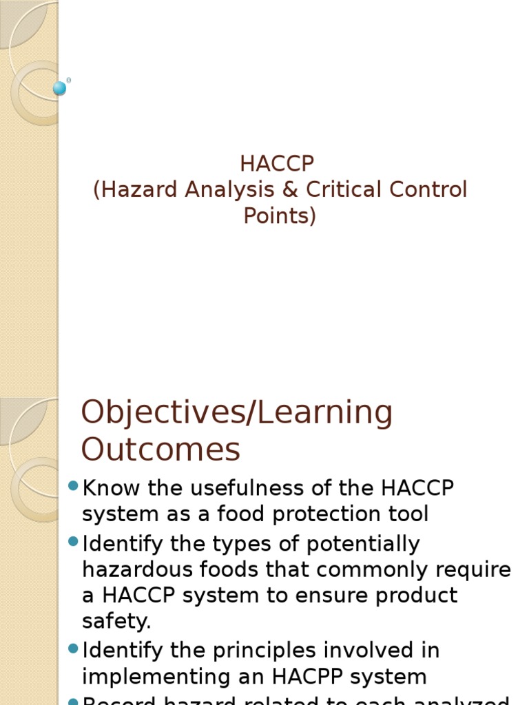 HACCP | Download Free PDF | Hazard Analysis And Critical Control Points | Verification And ...