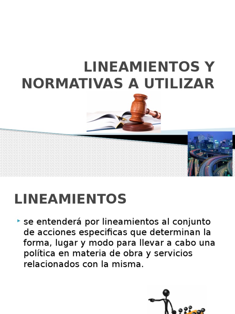 Lineamientos y Normativas A Utilizar Construccion | PDF | La carretera ...