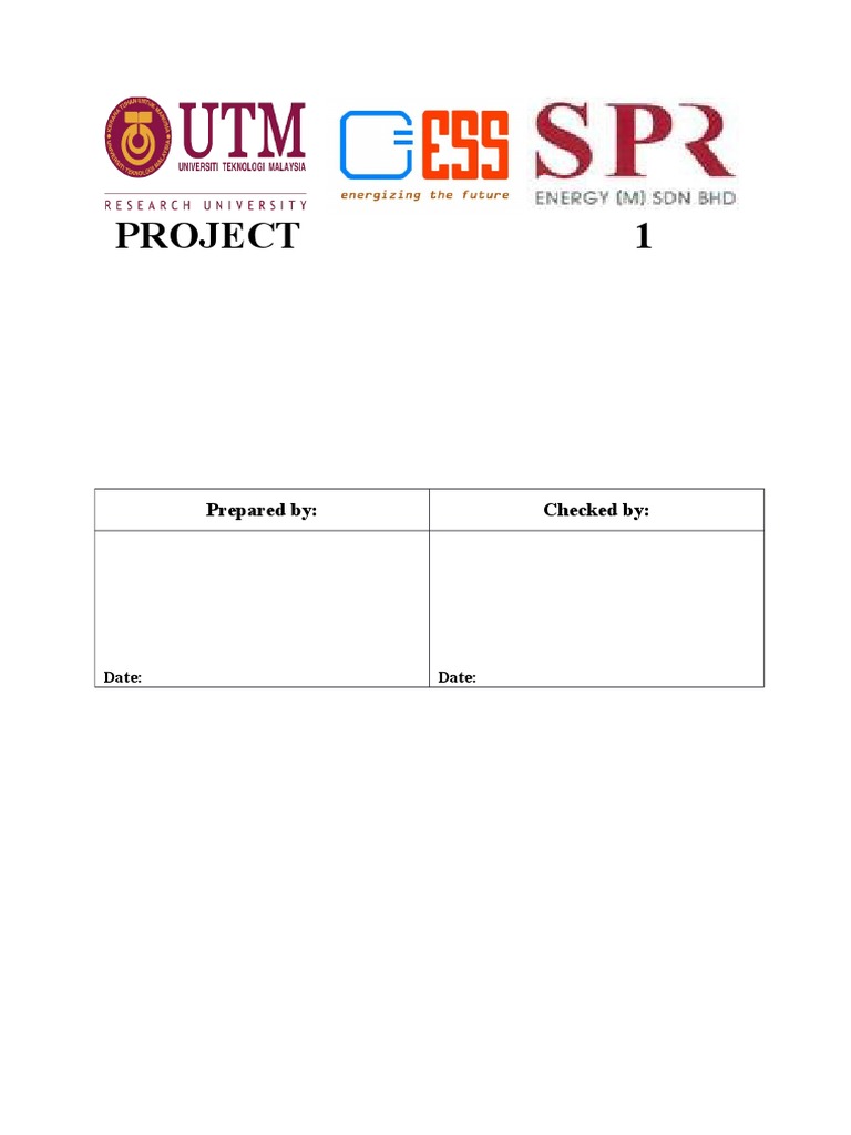 Project 1: Prepared By: Checked by | PDF