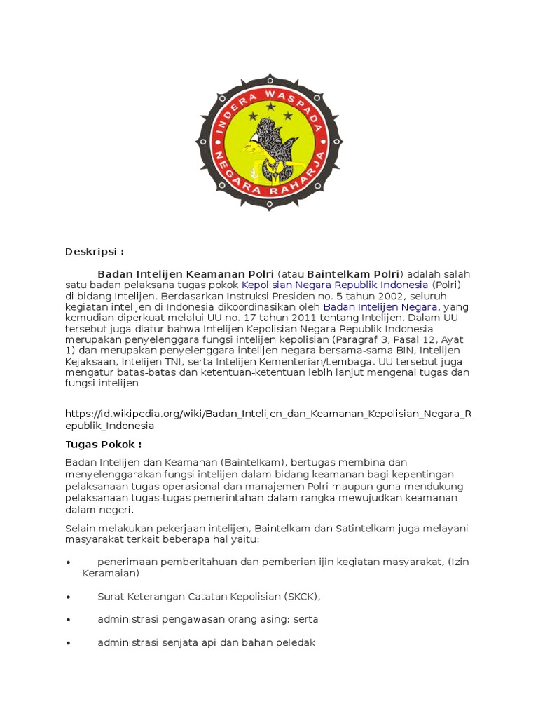 Baintelkam Polri | PDF | Ilmu Sosial | Komputer