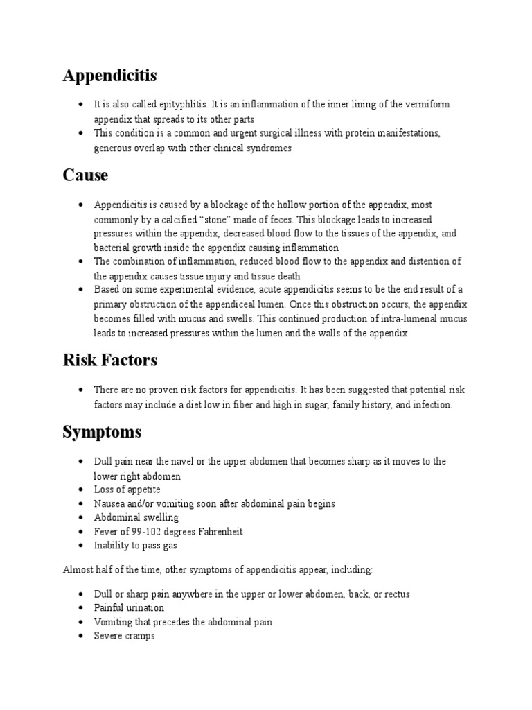Appendicitis | PDF | Digestive Diseases | Epidemiology