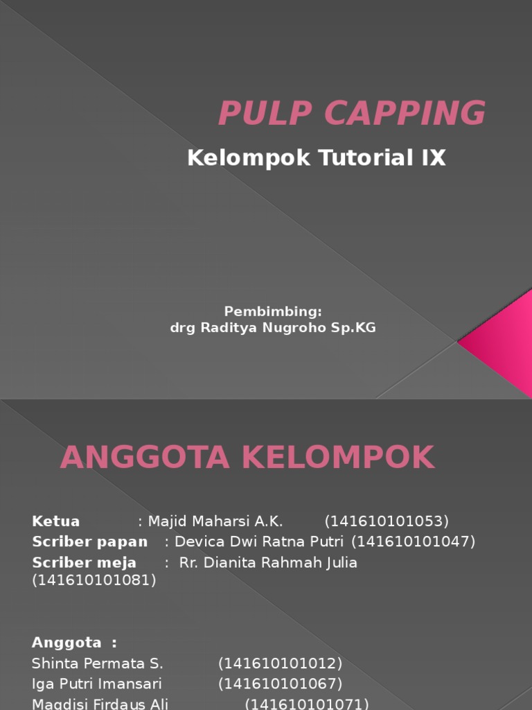 Pulp Capping PPT Pleno | PDF