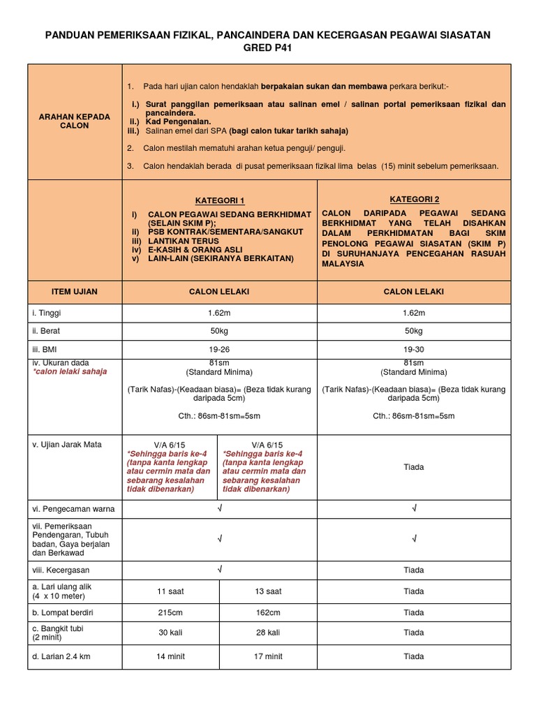 Panduan Pemeriksaan Fizikal Pancaindera Kecergasan p41 | PDF