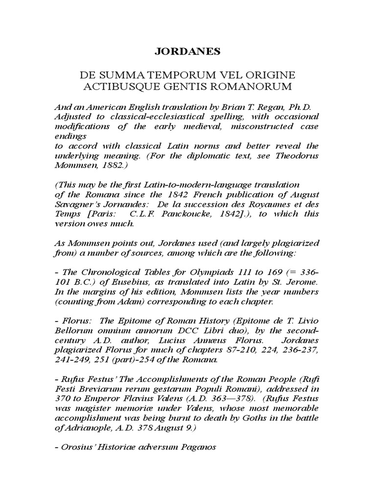 Jordanes - Romana | PDF | Romulus And Remus | Cyrus The Great