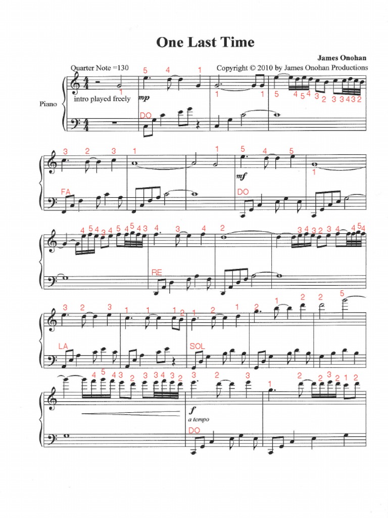 One Last Time-James Onohan PDF | PDF