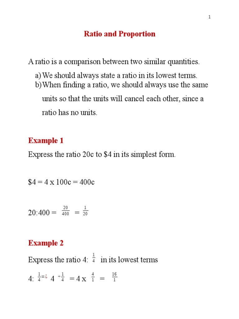 Section 5 - Ratio and Proportion | PDF | Ratio | Fraction (Mathematics)