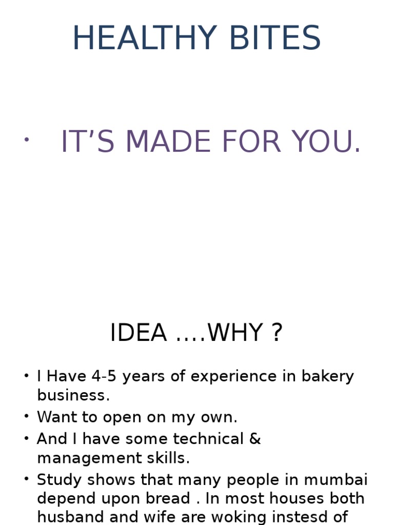 Healthy Bites: It'S Made For You | PDF