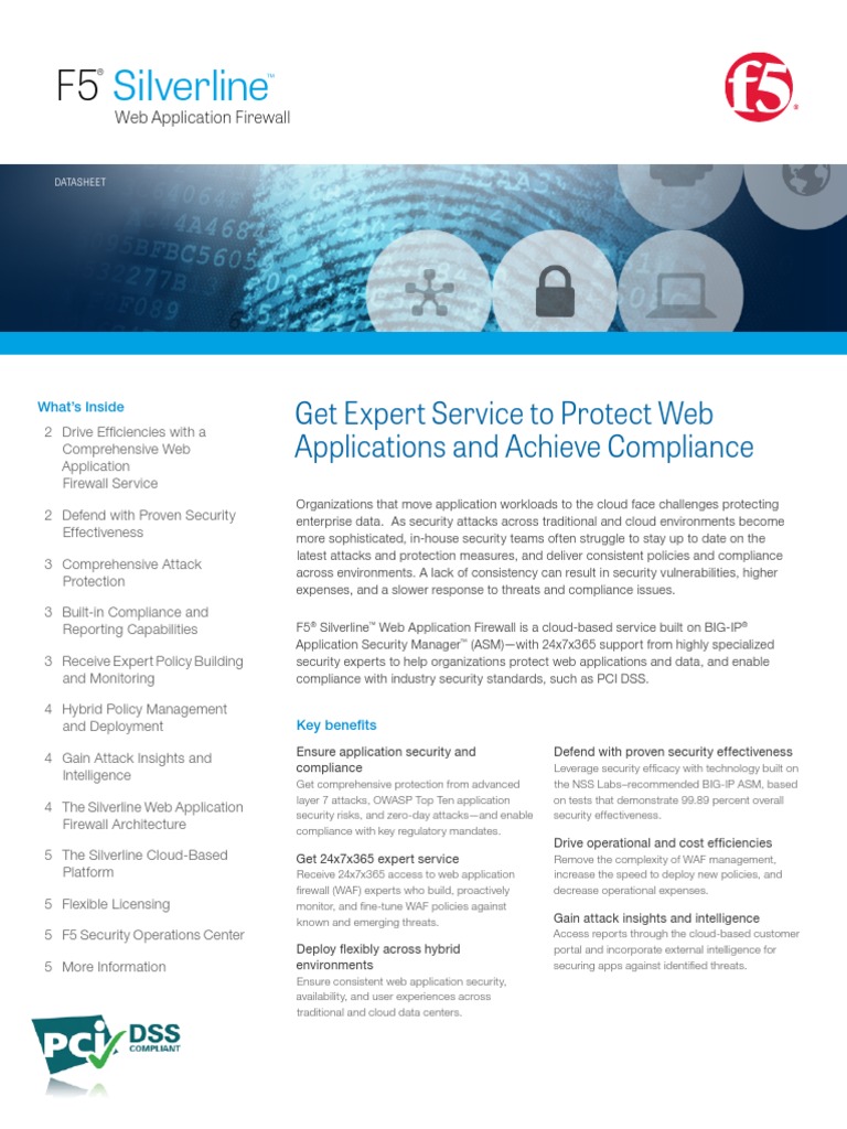 f5 Silverline Web Application Firewall Datasheet | Denial Of Service ...