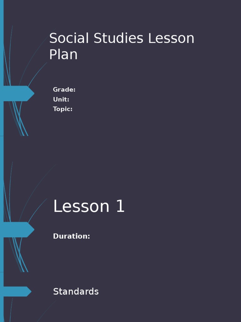 Social Studies Lesson Plan Template | PDF