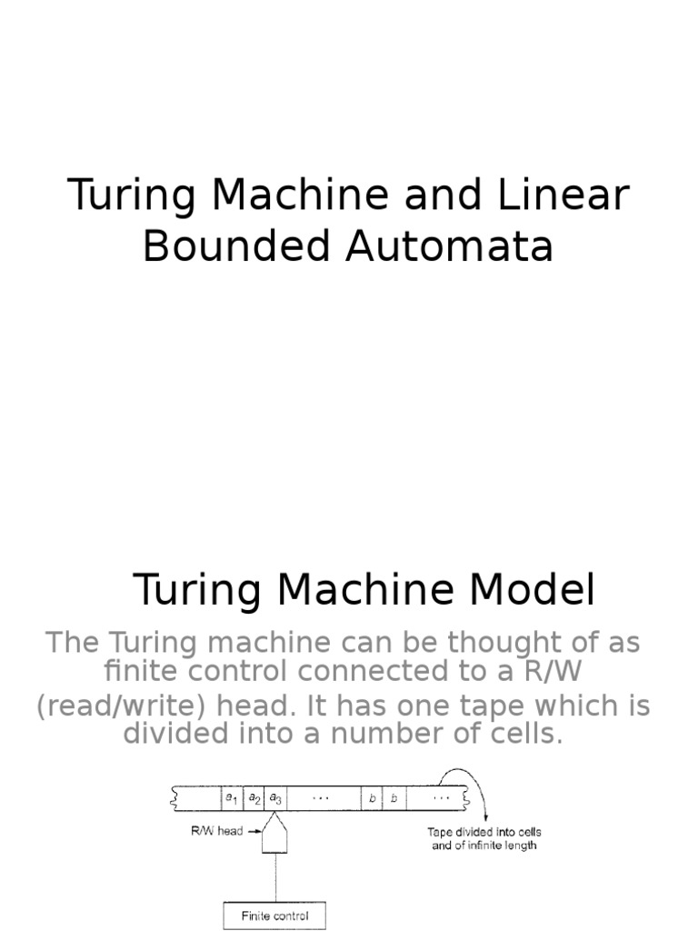 Turing Machine and Linear Bounded Automata | PDF