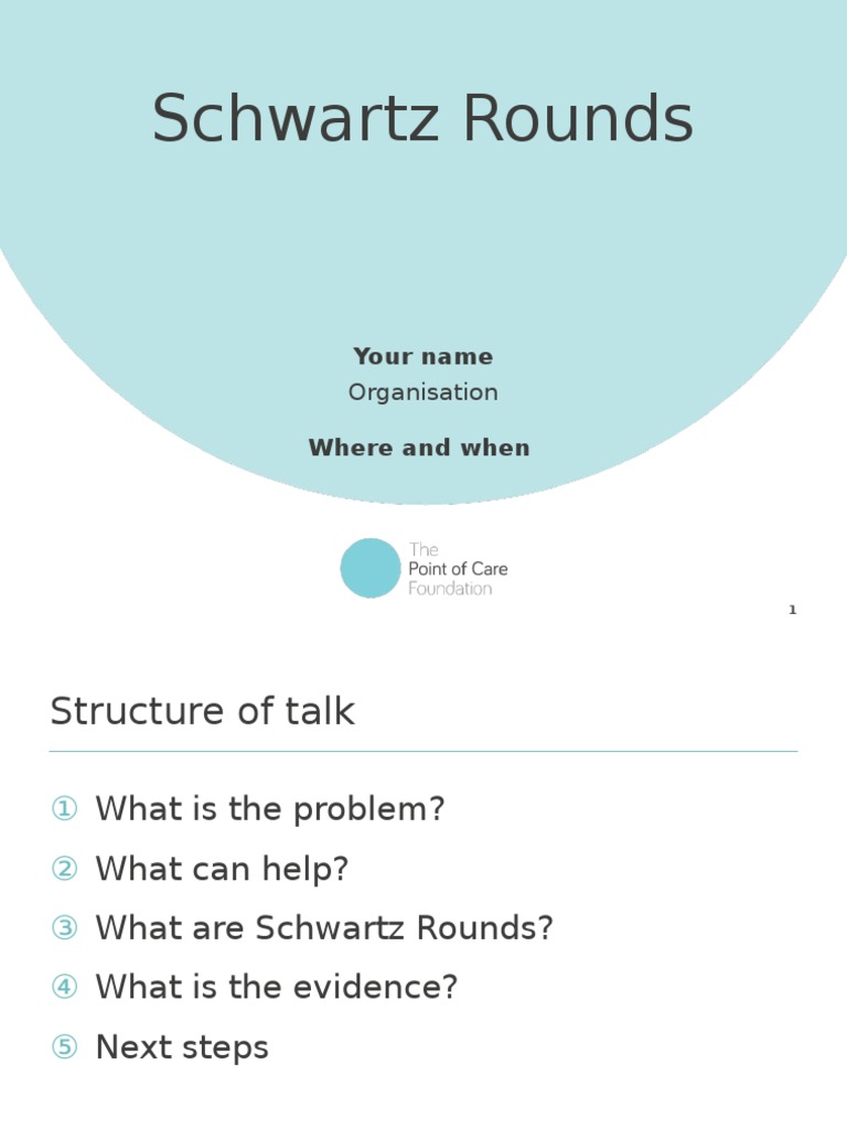 Schwartz Rounds Presentation Template | National Health Service | Patient