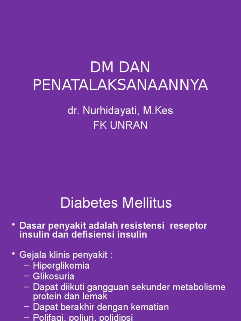 Tatalaksana DM | PDF | Hipoglikemia | Hemoglobin Terglikasi