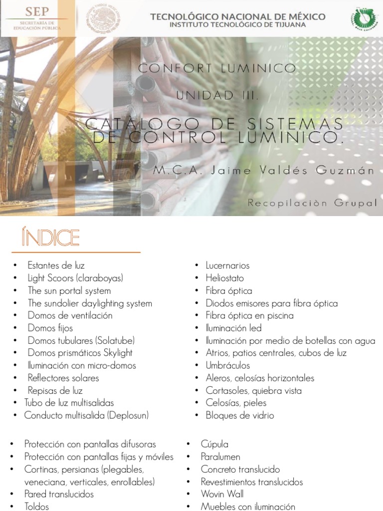 Catálogo de Conceptos de Confort Lumínico | PDF | Energía solar | Ventana