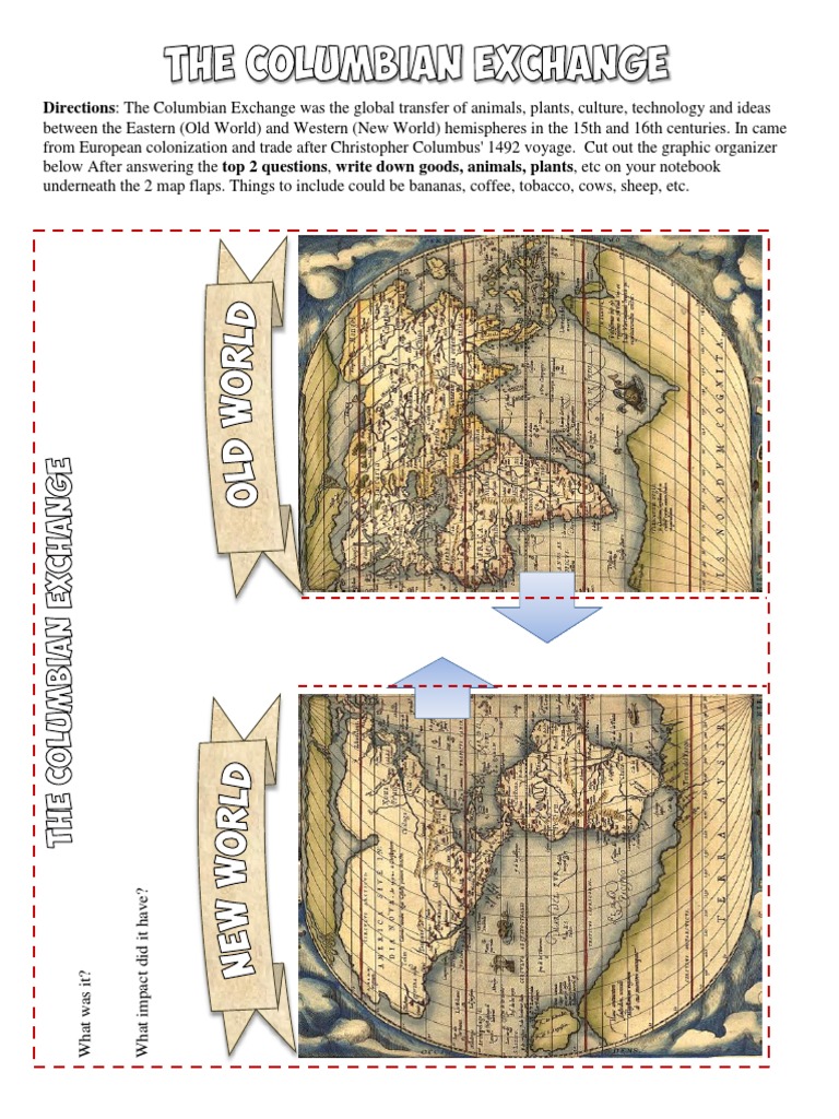 34 The Columbian Exchange Graphic Organizer | PDF | European ...