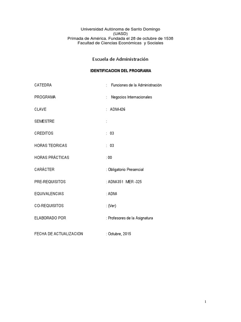 Programa de Negocios Internacionales 0111150744 Obj Ransis | PDF ...