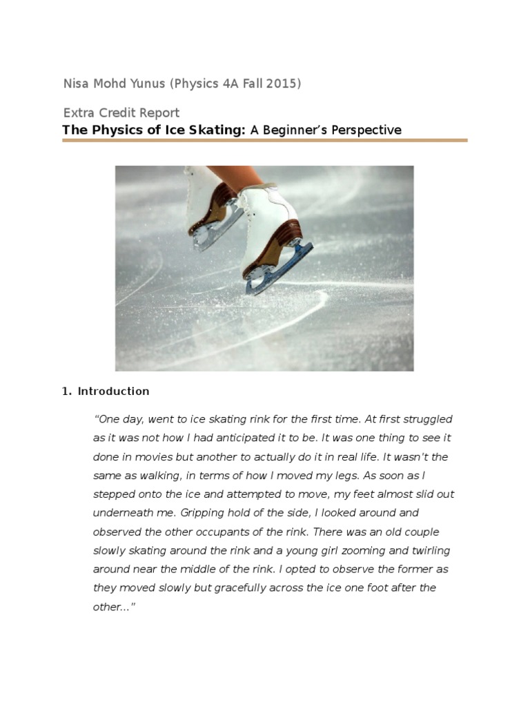 Physics of Ice Skating Explained | PDF | Friction | Angular Momentum