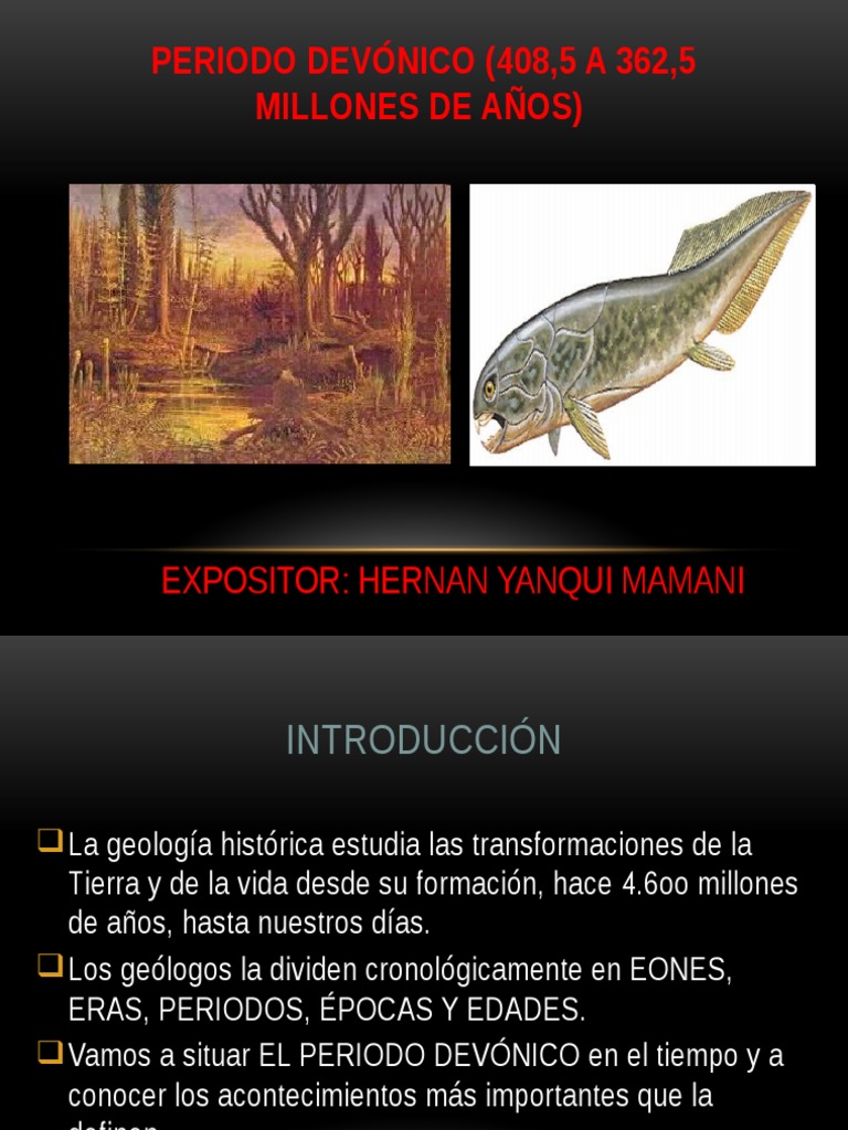 Periodo Devónico (408,5 A 362,5 Millones de Años) | PDF | Ciencias de ...