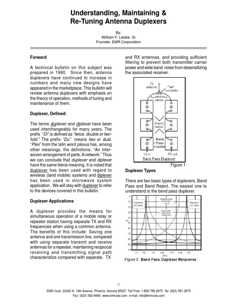 Understanding Your Duplexer | PDF | Antenna (Radio) | Electrical Impedance