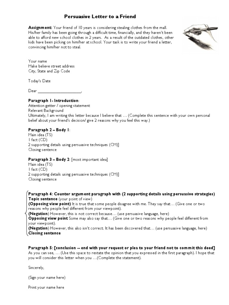 Persuasive Letter To A Friend | PDF