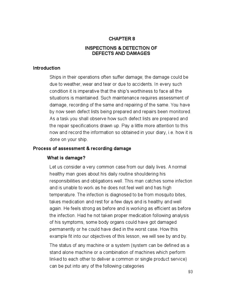 CH 08 Inspections & Detection of Defects & Damages | PDF