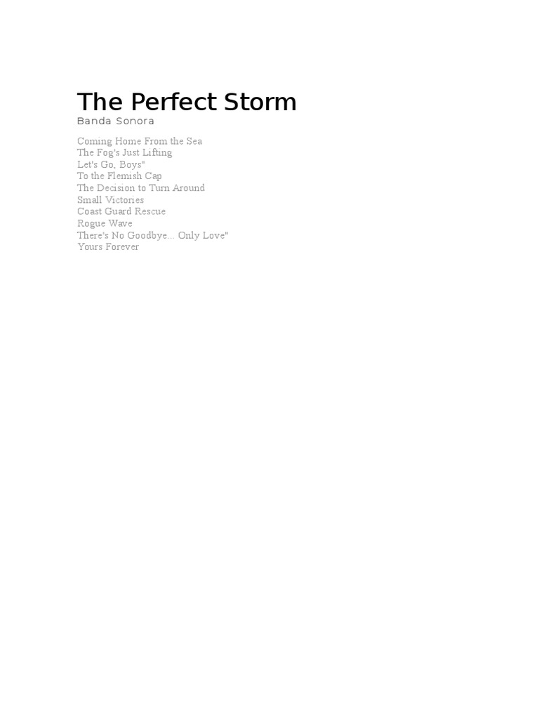 The Perfect Storm | PDF